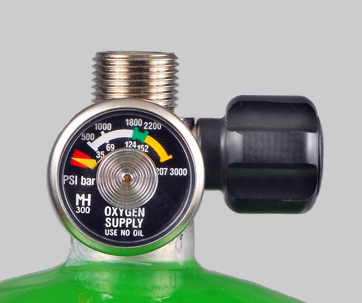 CGA-540 Valve with gauge